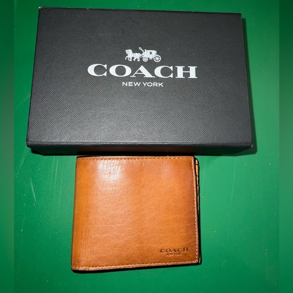 Coach | Accessories | Nwt Coach Sport Calf Compact Id 3 In Mens Wallet ...